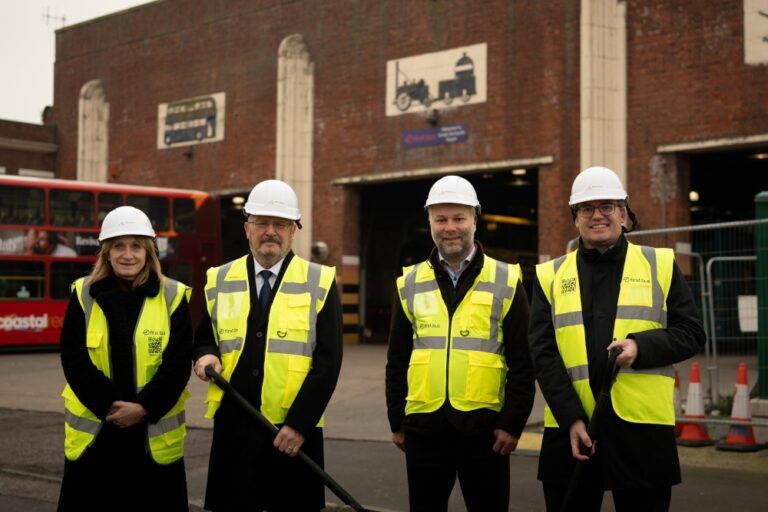 First Bus begins electric bus depot work